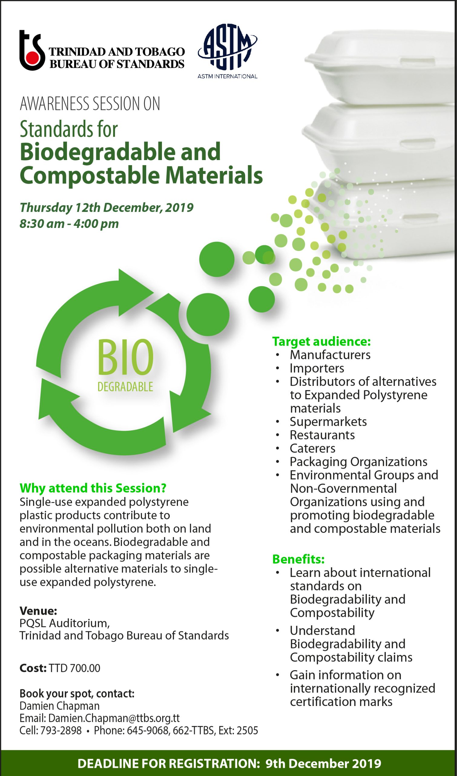 Awareness Session on Standards for Biodegradable and Compostable ...