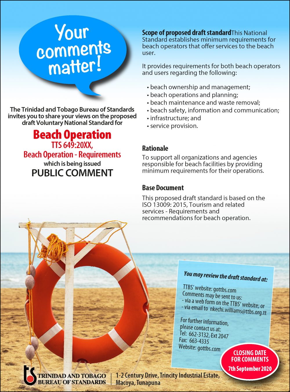 For Public Comment: PCTTS 649:20XX, Beach Operation – Requirements | TTBS