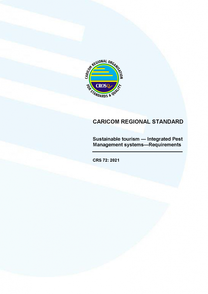 CRS 72:2021, Sustainable Tourism — Integrated Pest Management Systems ...