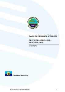 CRS 39:2022- Pesticides Labelling – Requirements | TTBS