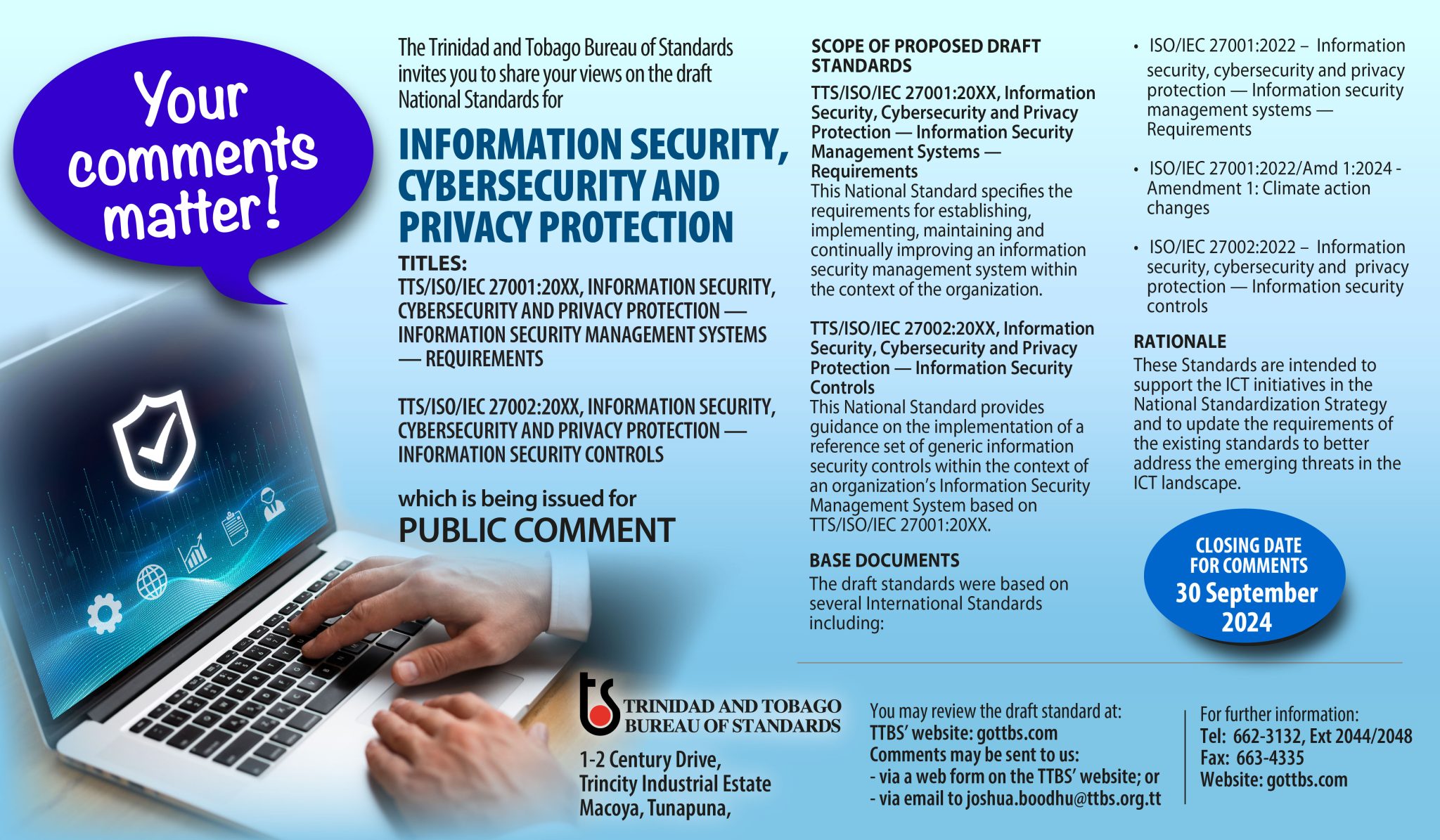 For Public Comment: Draft Voluntary National Standards Related To ...