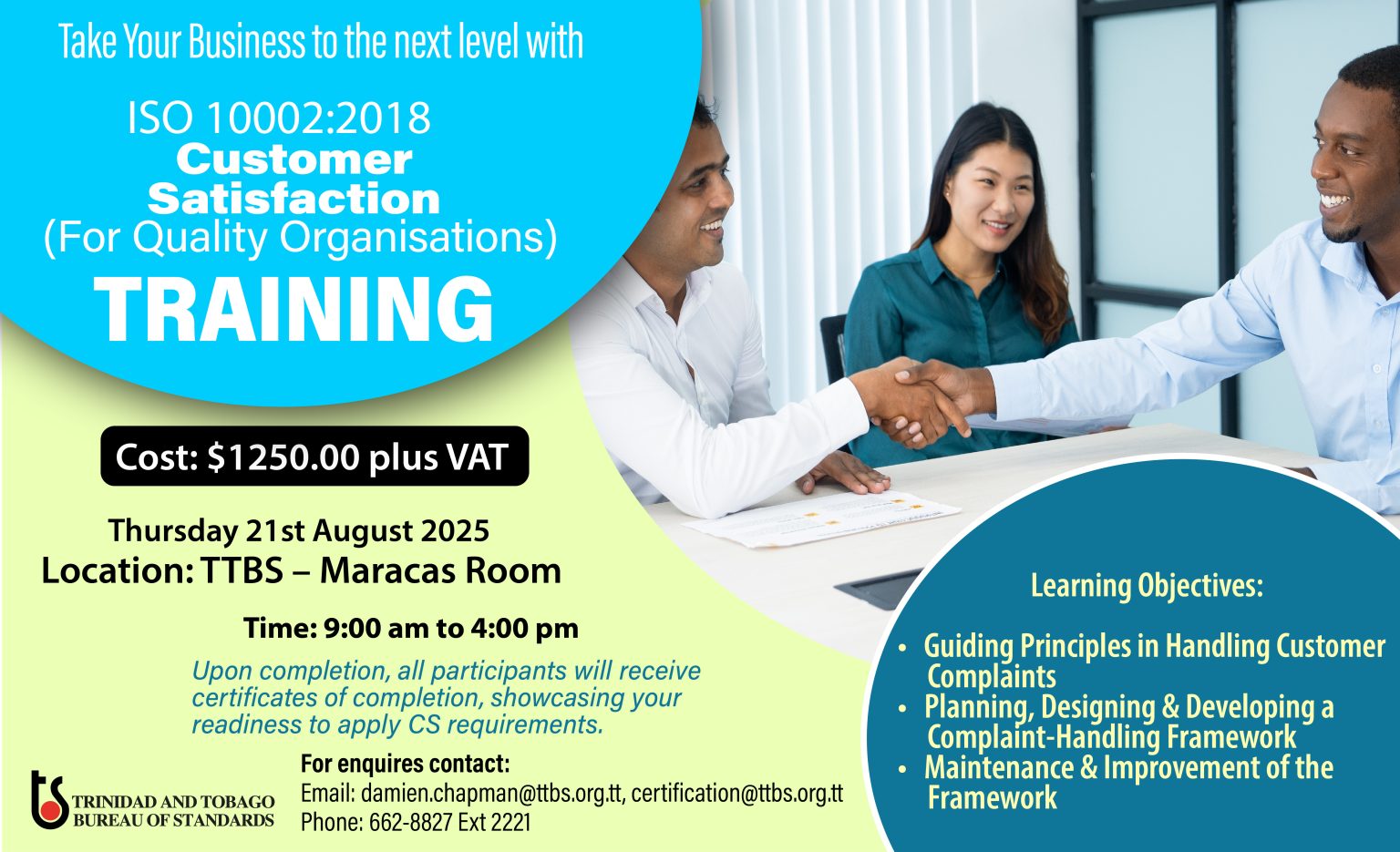 Training: Customer Satisfaction – ISO 100002:2018 | TTBS